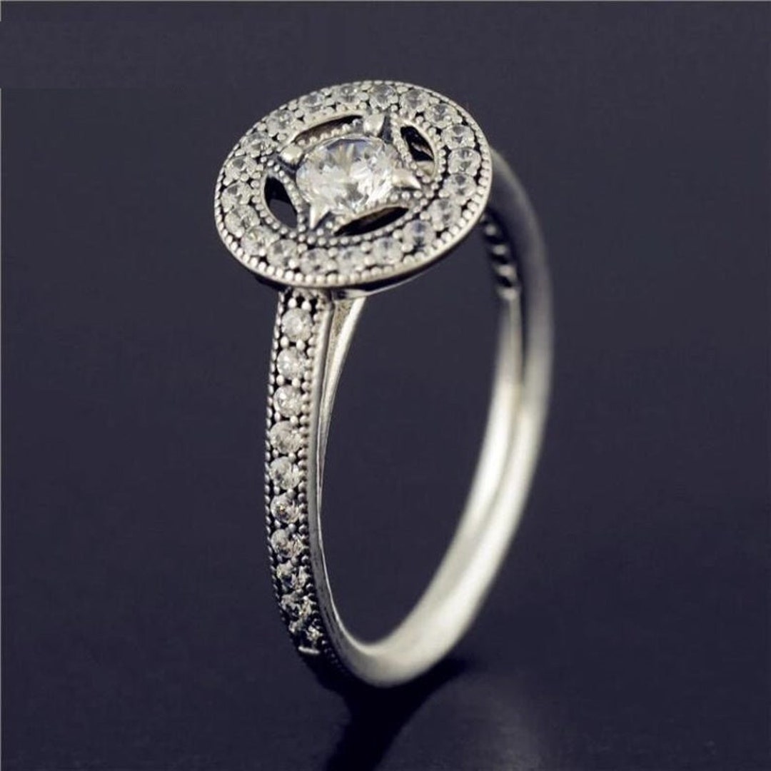 Vintage Allure Ring 925 Sterling Silver With CZ Pandora - Etsy