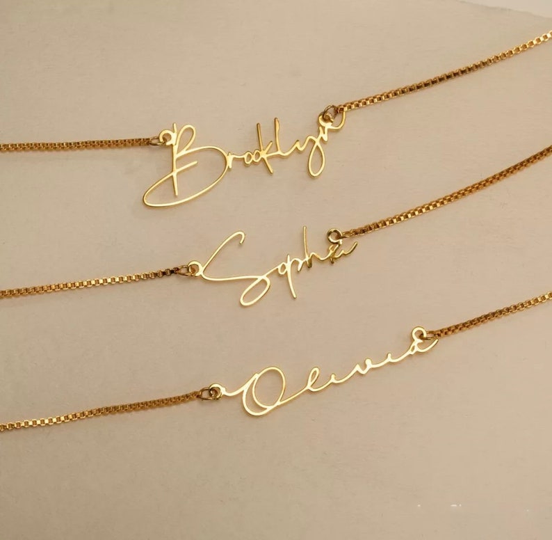 Personalized Gold Nameplate Necklace - Etsy