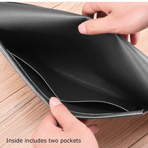 Personalized PU Leather File Folder - Document Holder - Envelope Folder ...