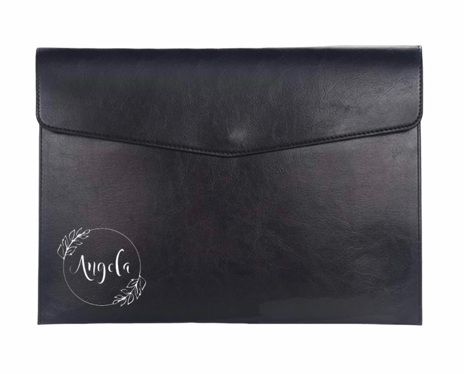 Personalized PU Leather File Folder - Document Holder - Envelope Folder ...
