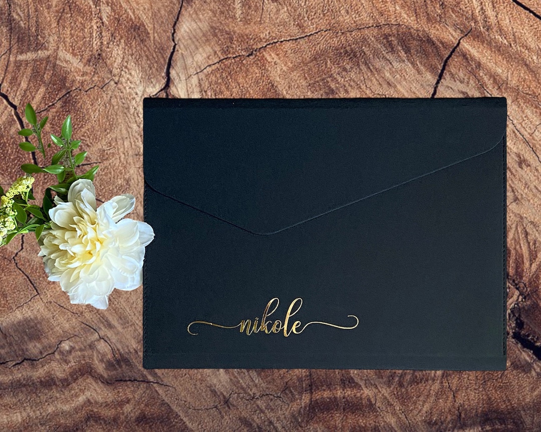 Personalized Faux Leather File Folder-document Holder-waterproof ...