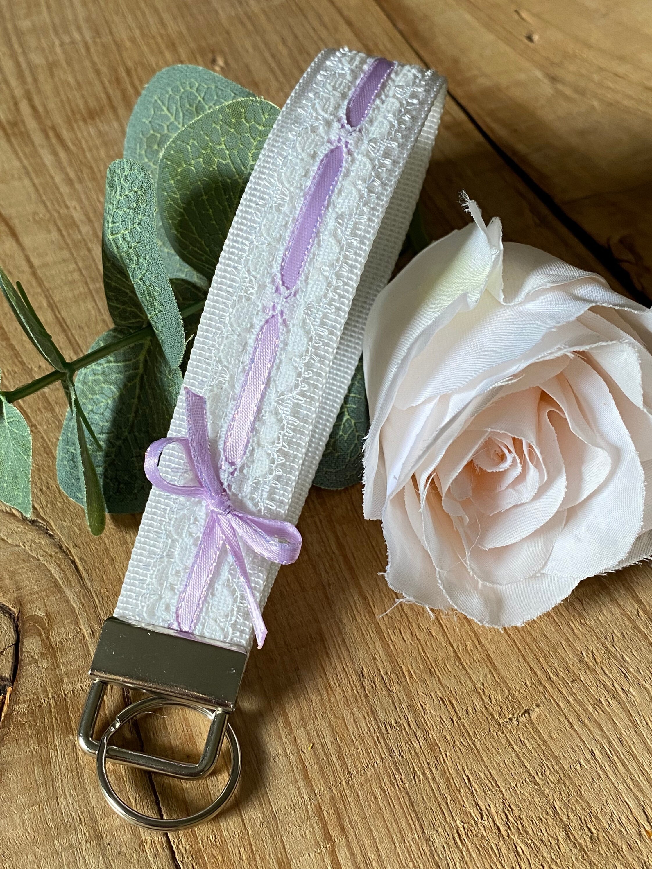 Lace & Ribbon Key Fob Key Chain Gift for Her Lace Key | Etsy