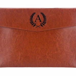 Personalized PU Leather File Folder - Document Holder - Envelope Folder ...