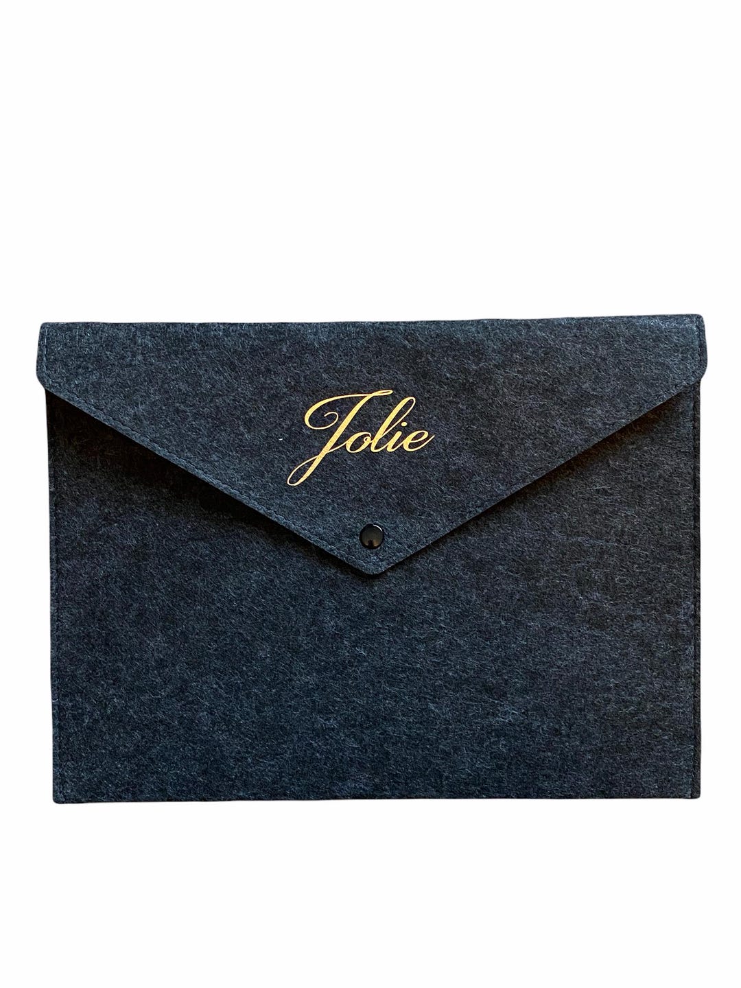 Personalized Felt File Folder-grey/black Felt File Folder-custom ...