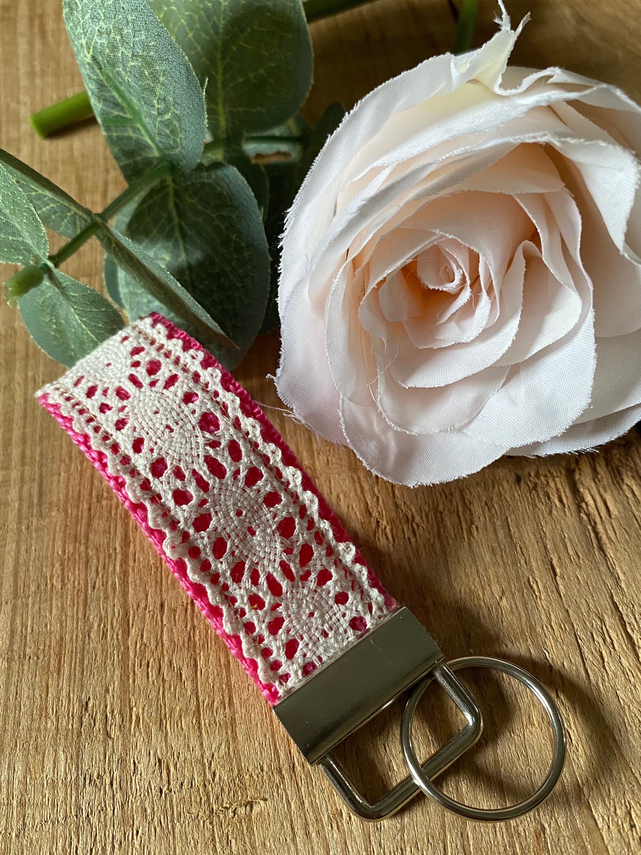 Mini Lace Key Fob Key Chain Gift for Her Lace Key Fob Lace Key Chain ...