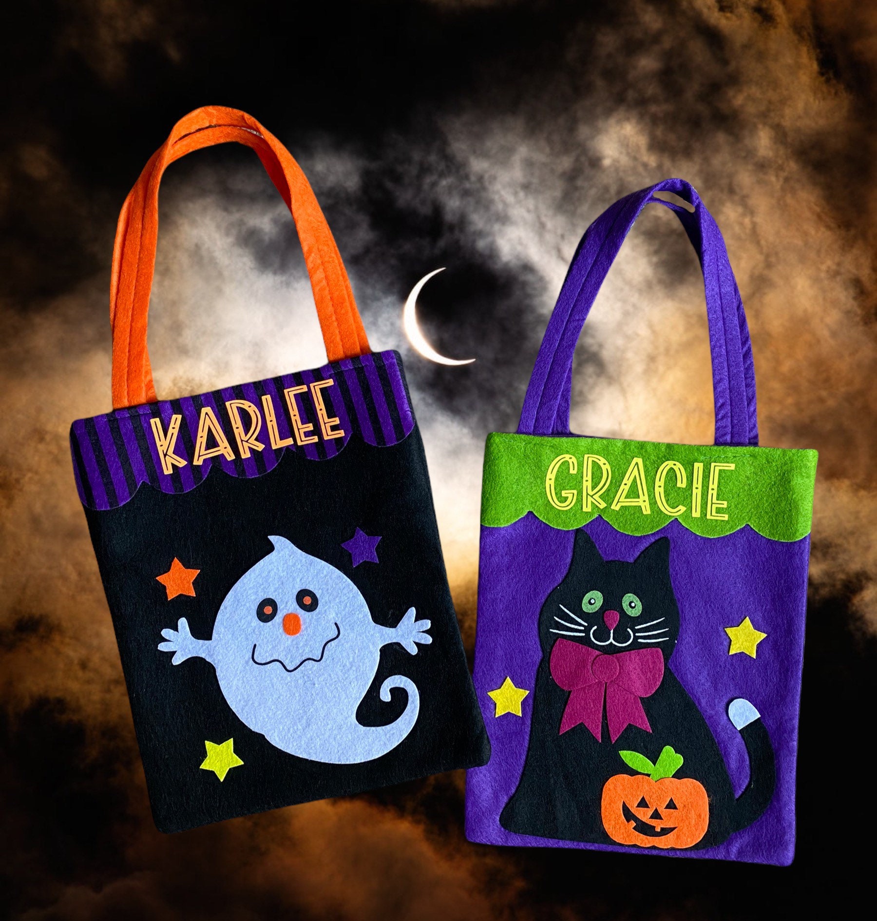 Glow in the Dark Personalized Halloween Bag Halloween Trick or Treat ...