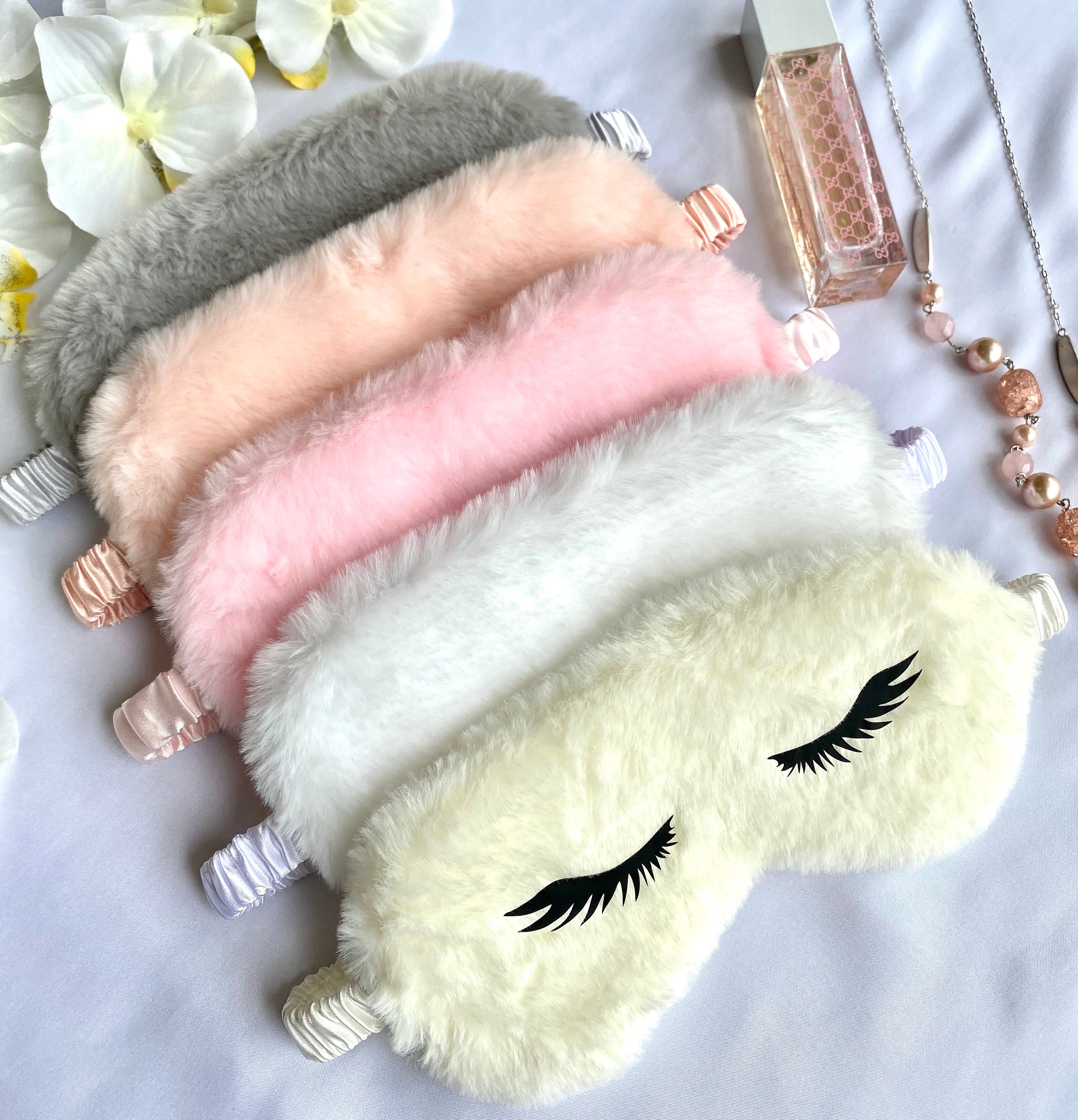 Eyelash Faux Fur Sleeping Eye Mask Soft Plush Eye Mask With | Etsy