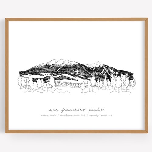 Flagstaff Print Black and White Flagstaff Wall Art Flagstaff - Etsy