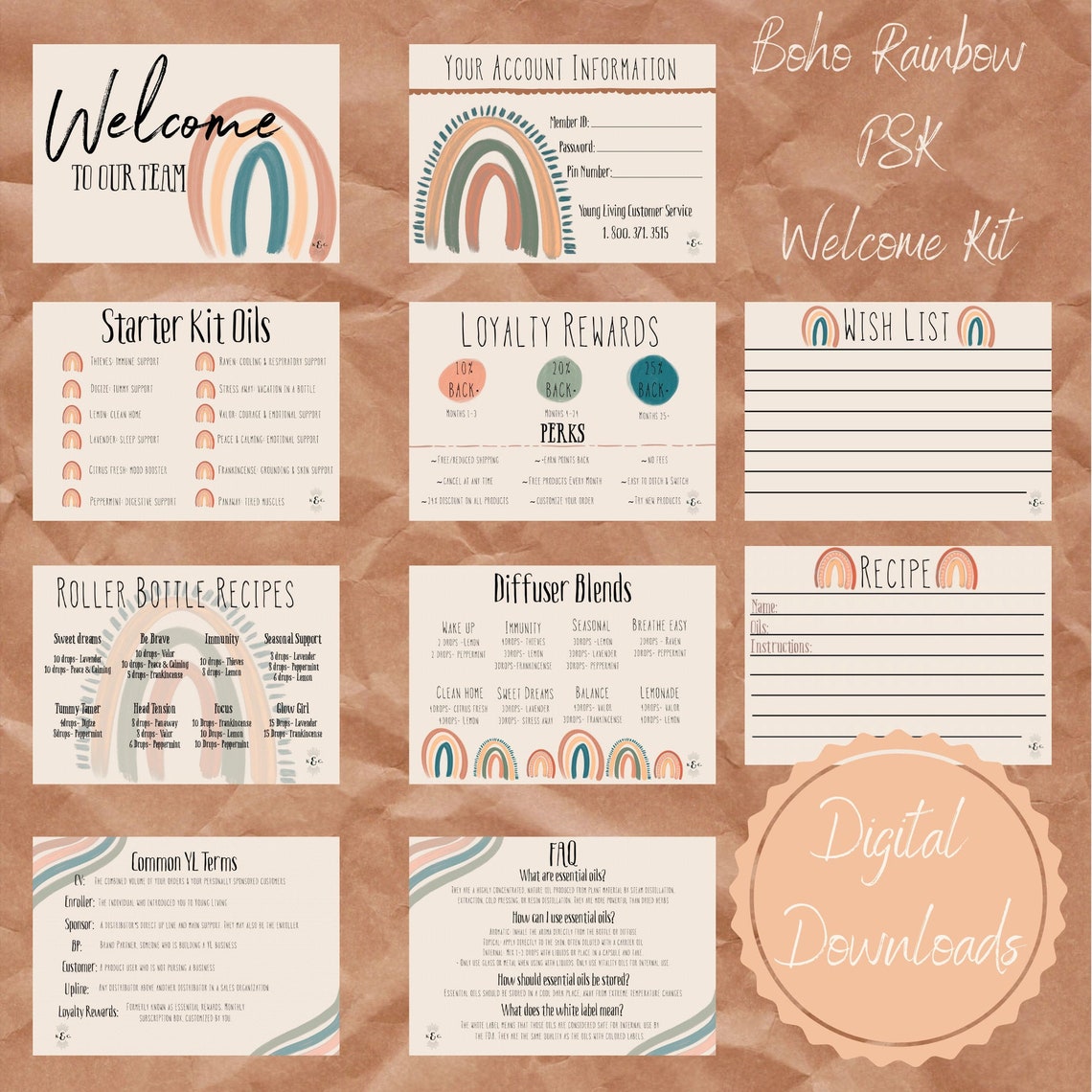 UPDATED BOHO Rainbow DIGITAL - Etsy