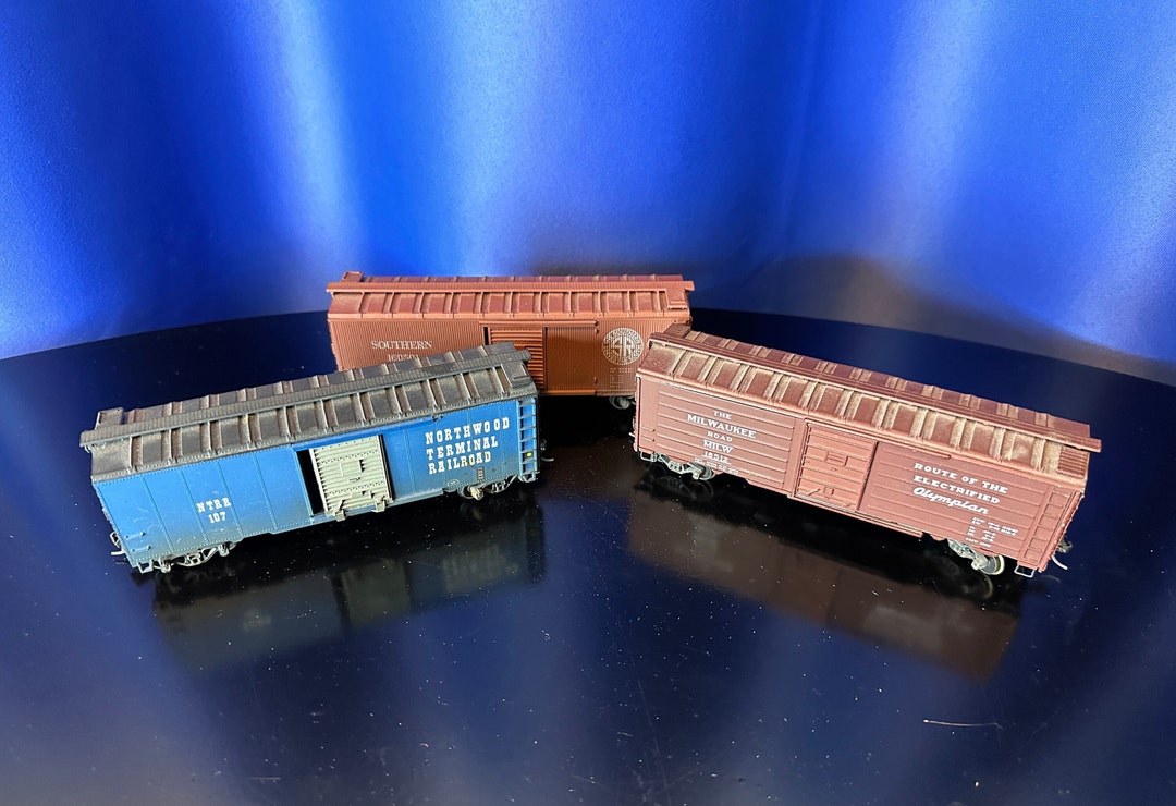 Three Box Cars HO Scale Knukle Couplers See Description - Etsy