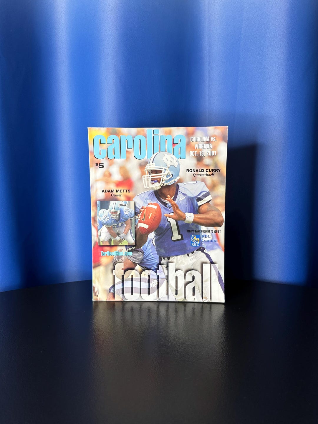 UNC Tar Heels Football Magazine - Carolina Vs. Virginia - Oct. 13, 2001 ...