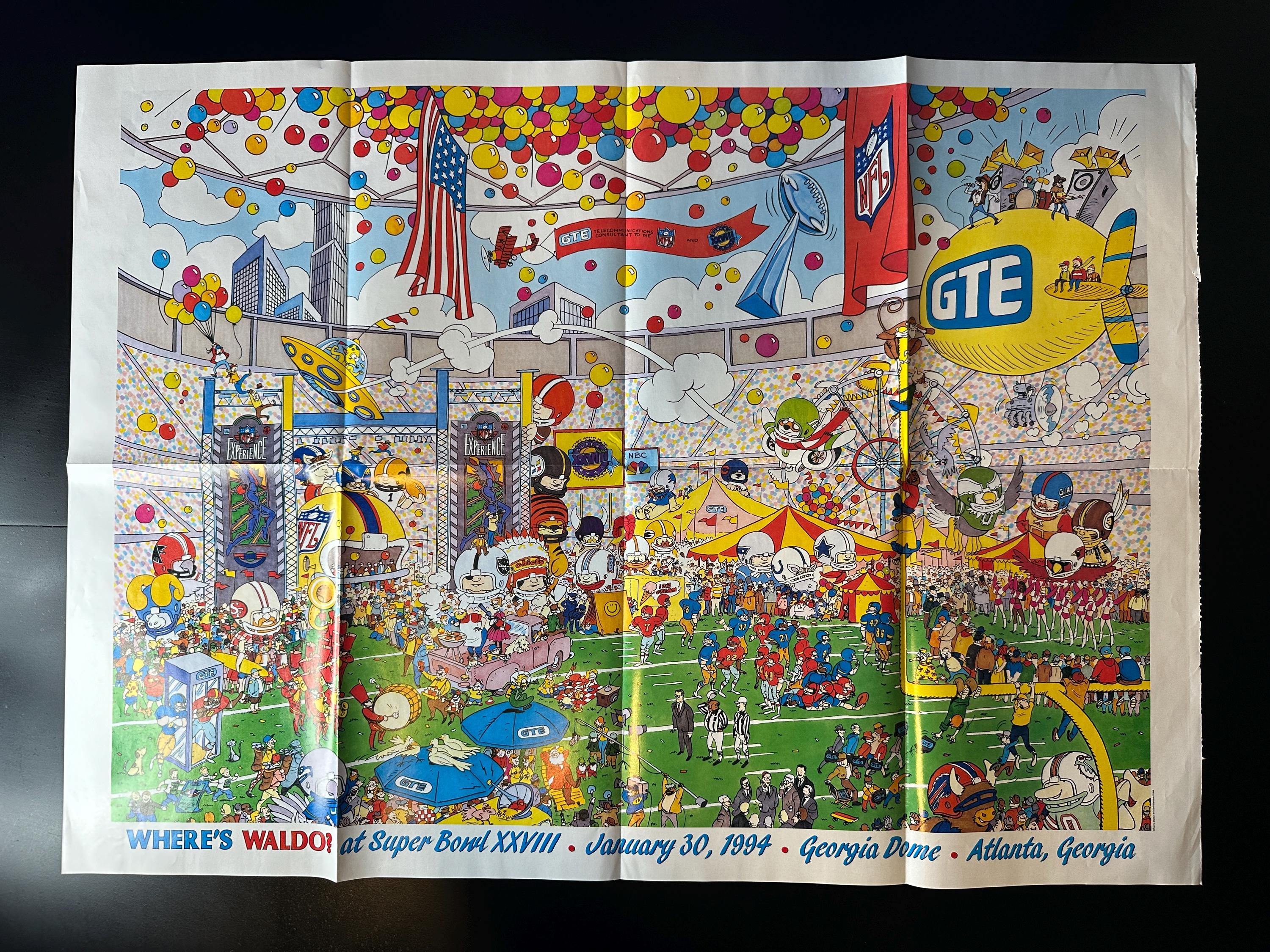 Where's Waldo Poster - GTE Presents Where's Waldo? at Super Bowl XXVIII ...