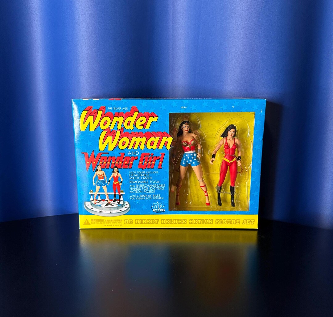 Vintage Wonder Woman and Wonder Girl Deluxe Action Figure Set - DC ...