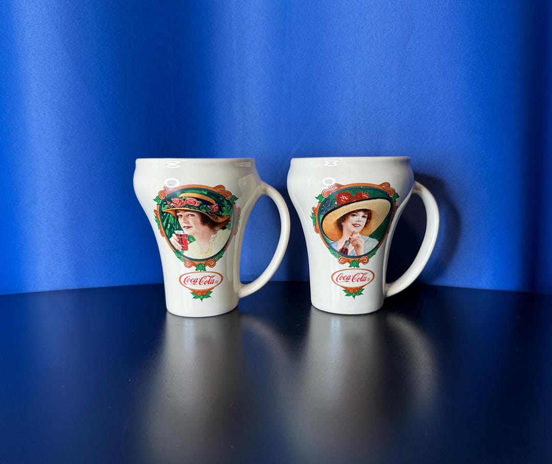 Fancy Lady Coke 80's - Artistry of Coca Cola Collection Mugs - Set of 2 ...