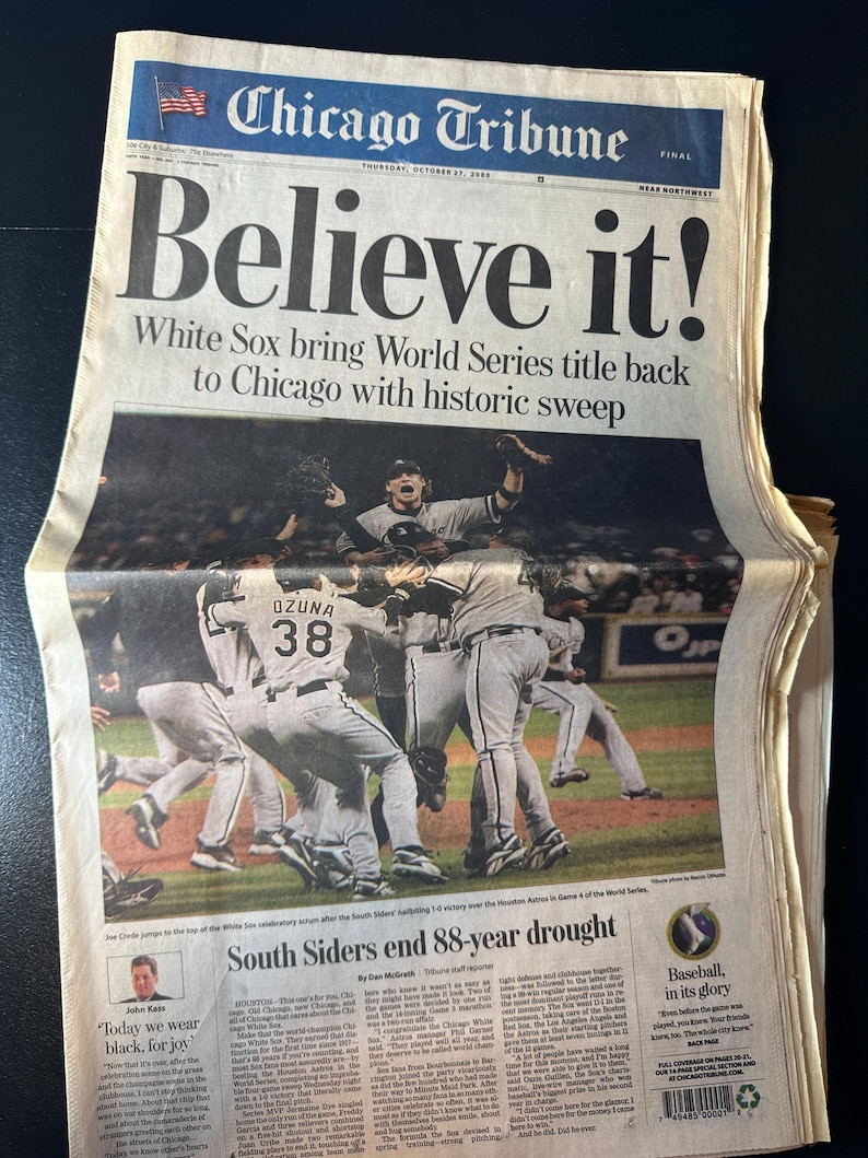 Chicago White Sox Win the World Series! - Chicago Tribune - 10/27/2005 ...