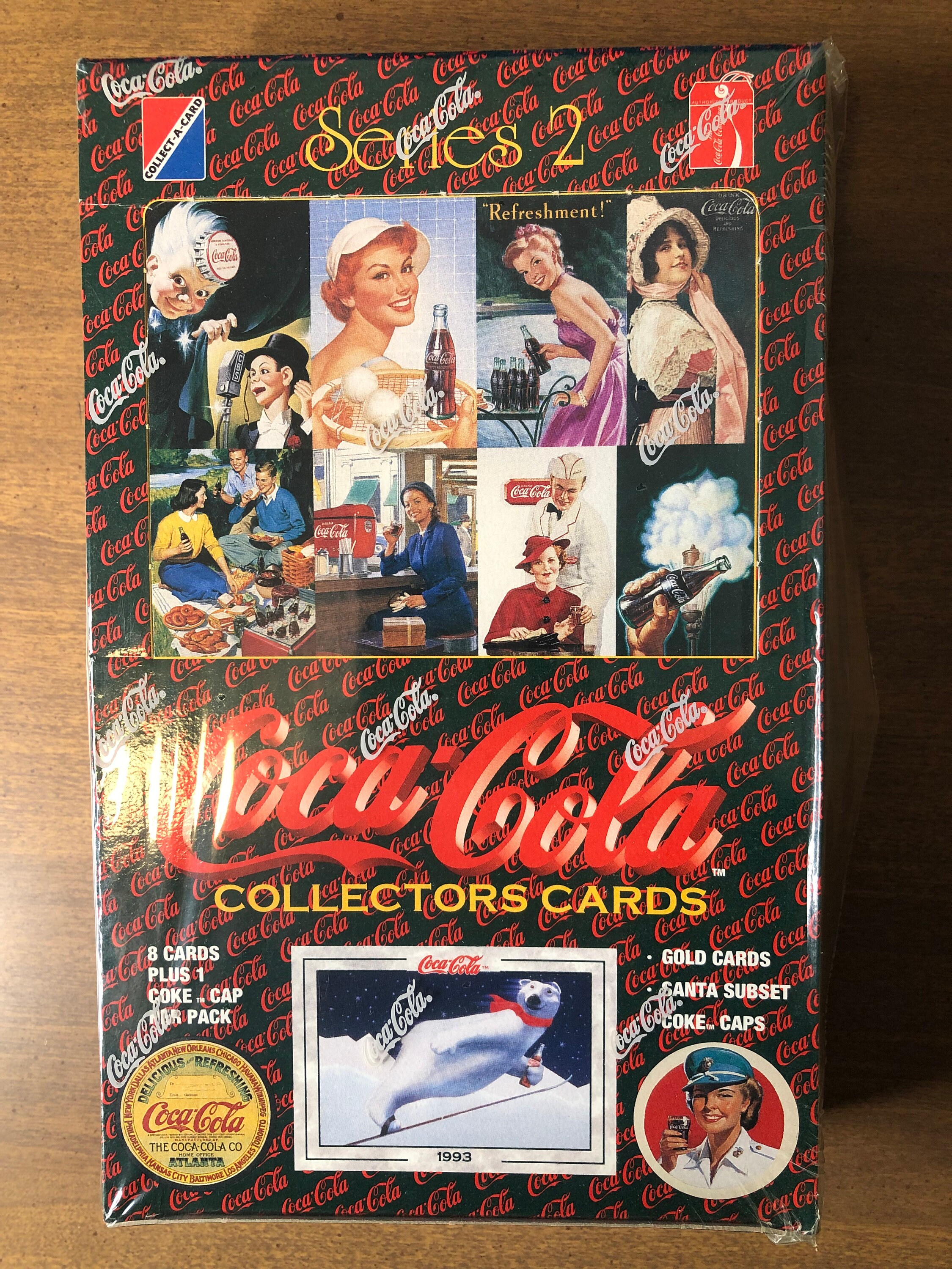 Vintage Coca-cola Collectors Cards Box Series 2 1993 Box Includes 36 ...