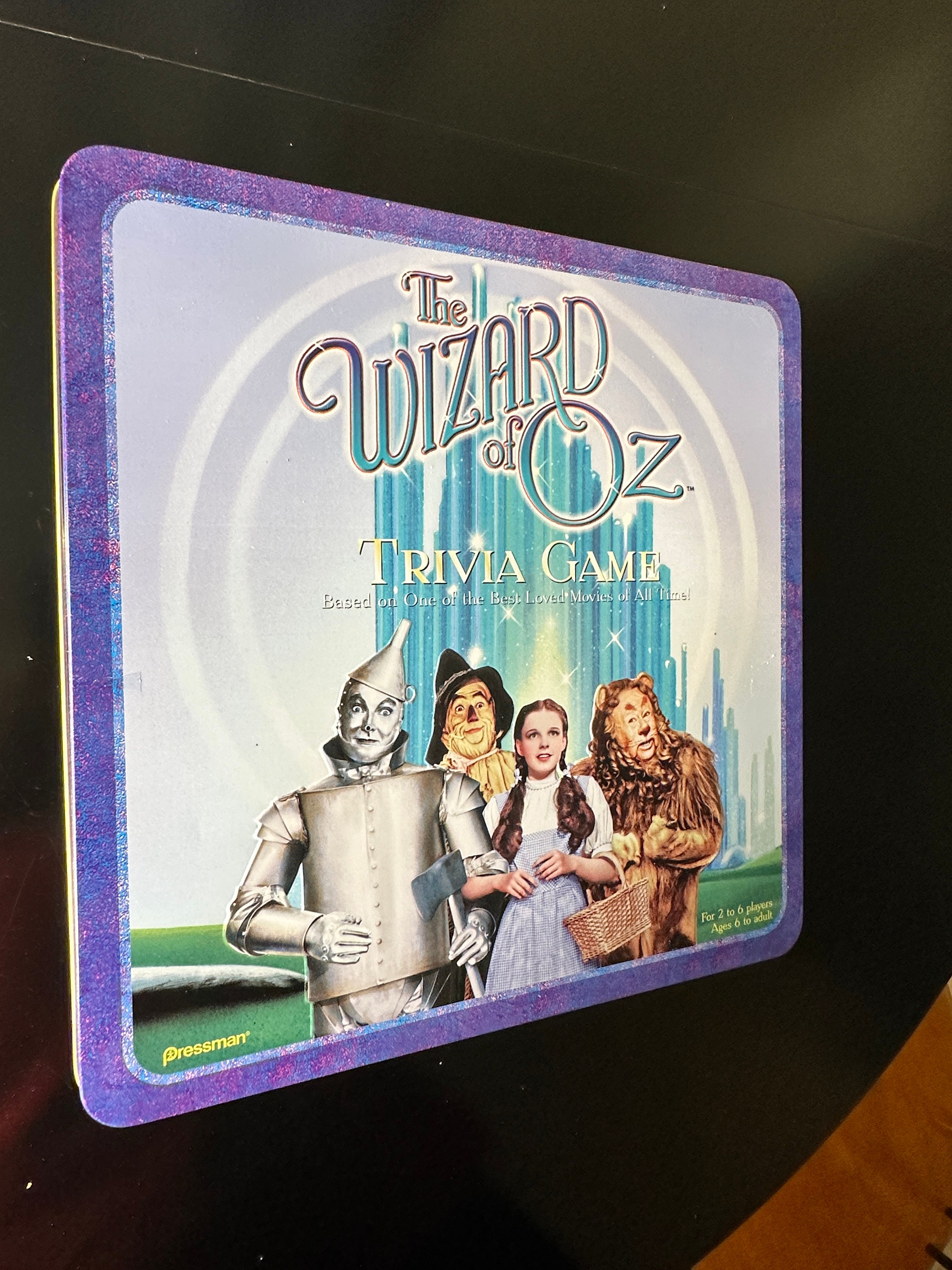 The Wizard of Oz Trivia Board Game 1999 Pressman Toy Corporation Tin ...
