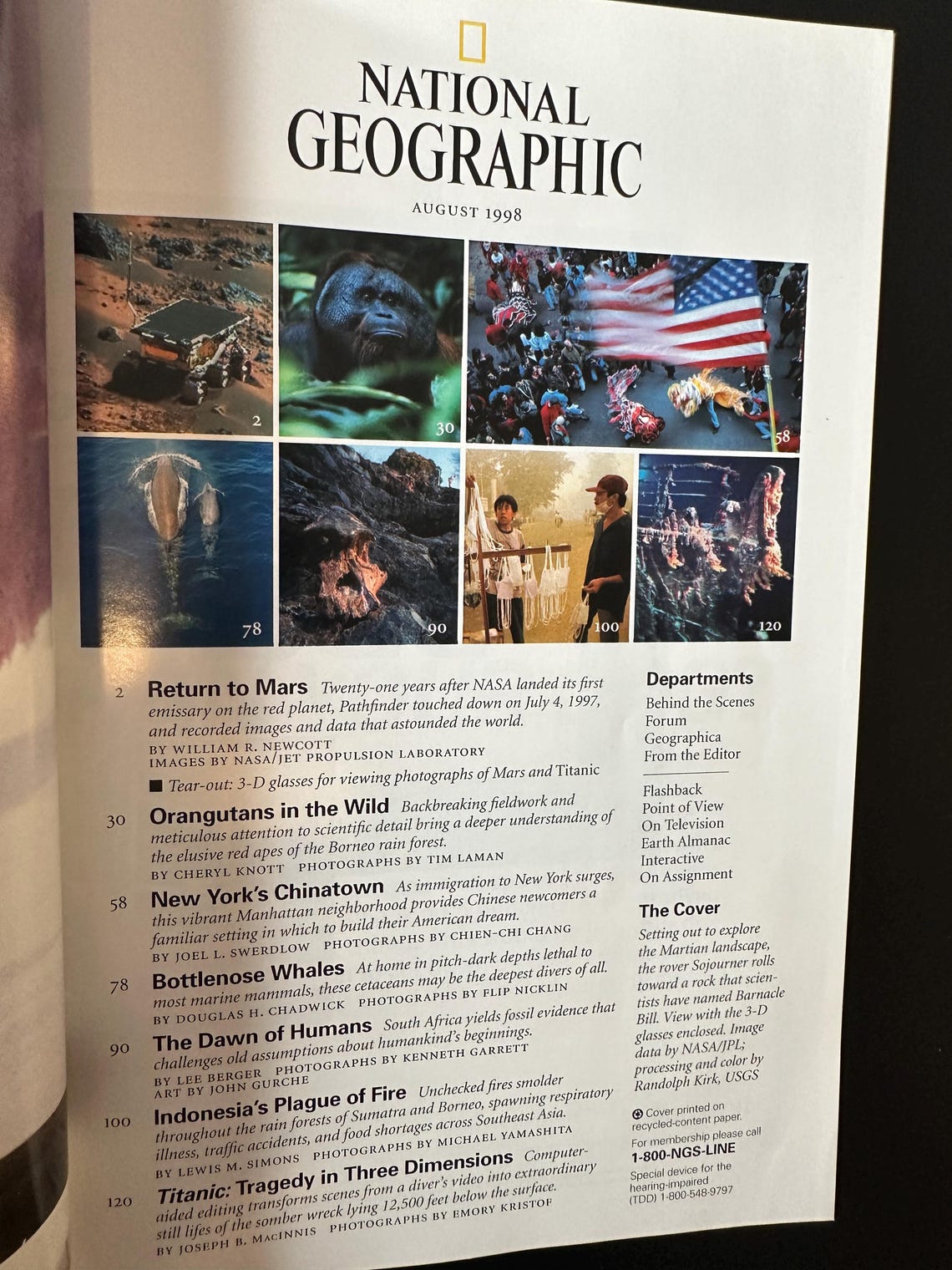 National Geographic - Return to Mars - August 1998 - Etsy