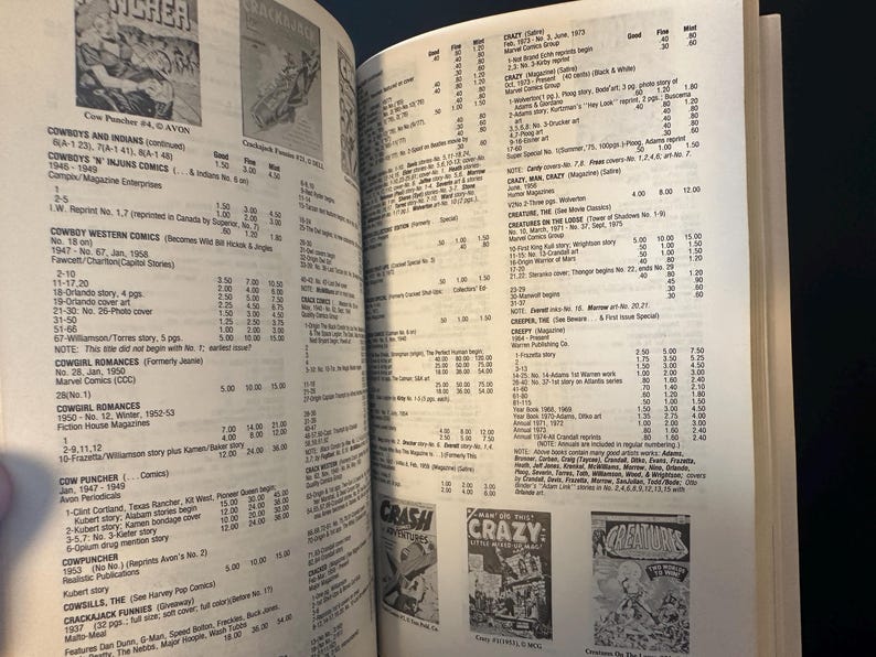 Vintage Comic Book Collectible - Overstreets Price Guide Timely Comics ...