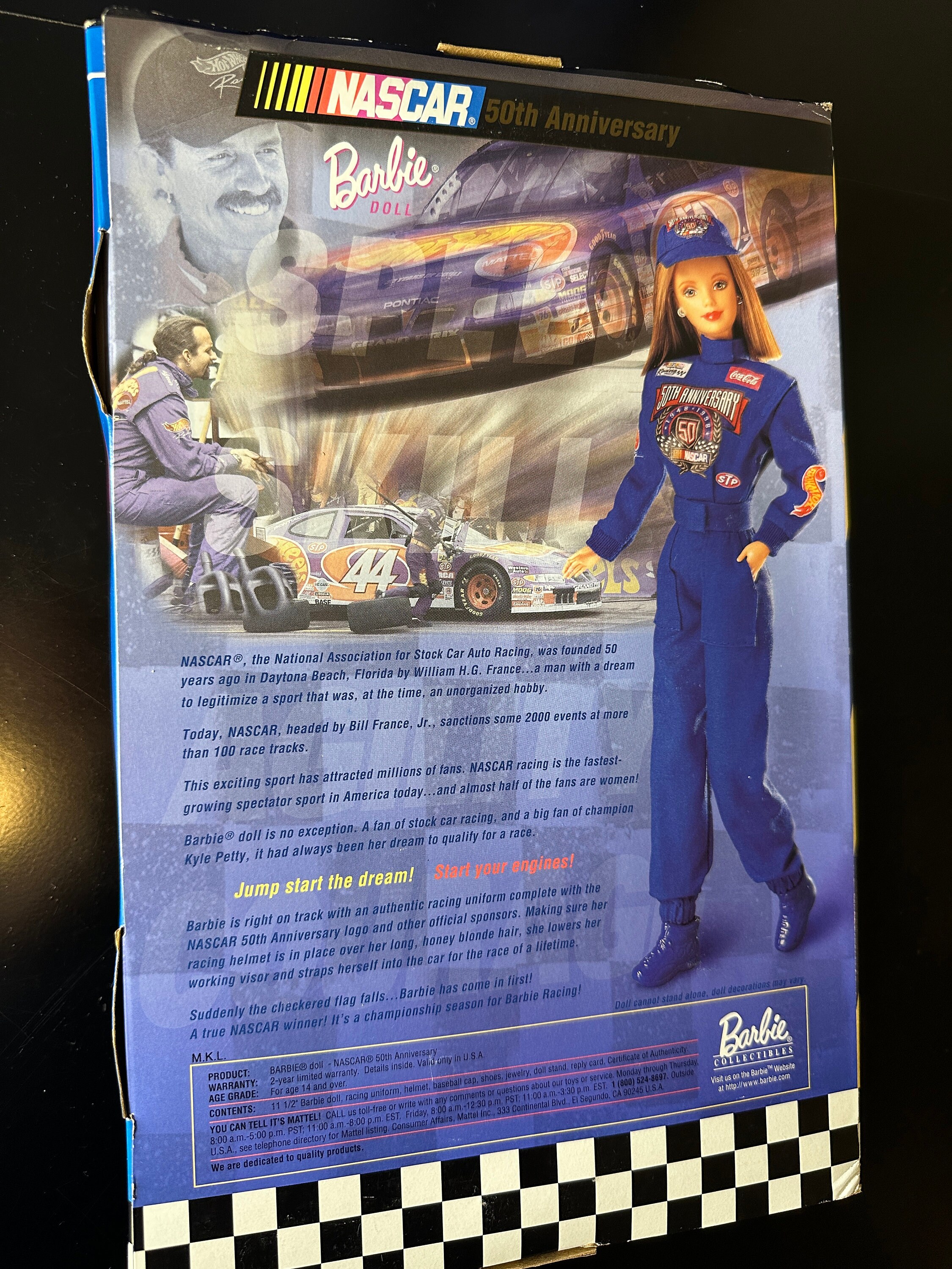 NASCAR Barbie 50th Anniversary NASCAR Collector Edition Barbie Unopened ...