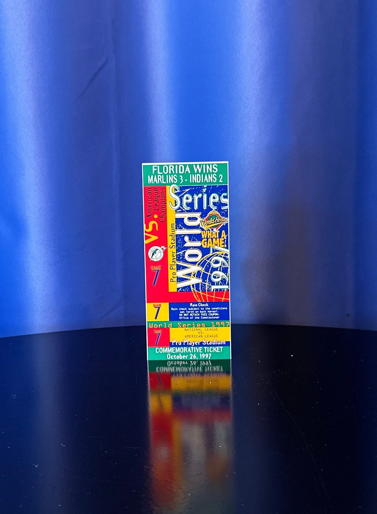 1997 World Series Commemorative Ticket - Indians @ Marlins - Game 7 - Etsy