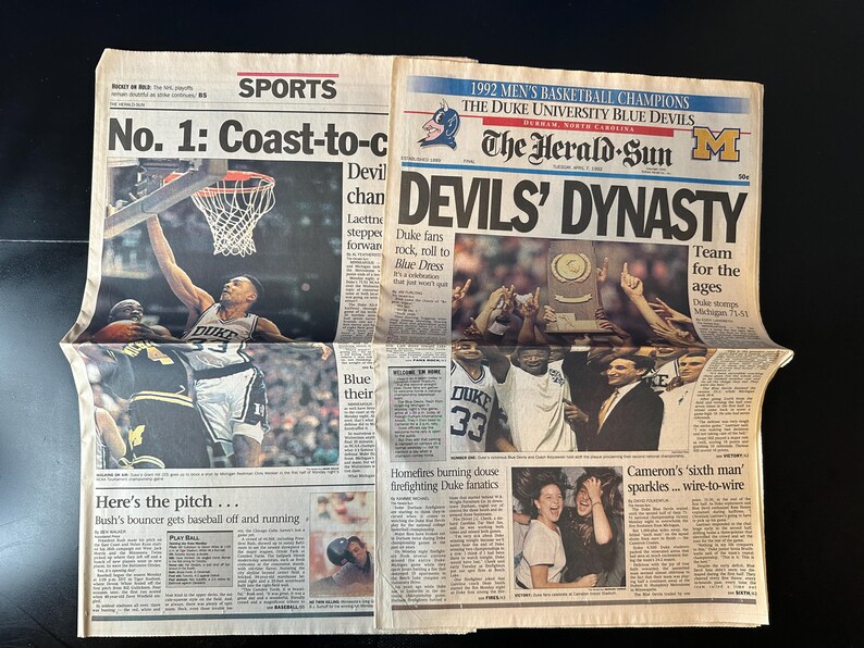 Duke Blue Devils Win Second Title in a Row - the Herald-sun - April 7 ...