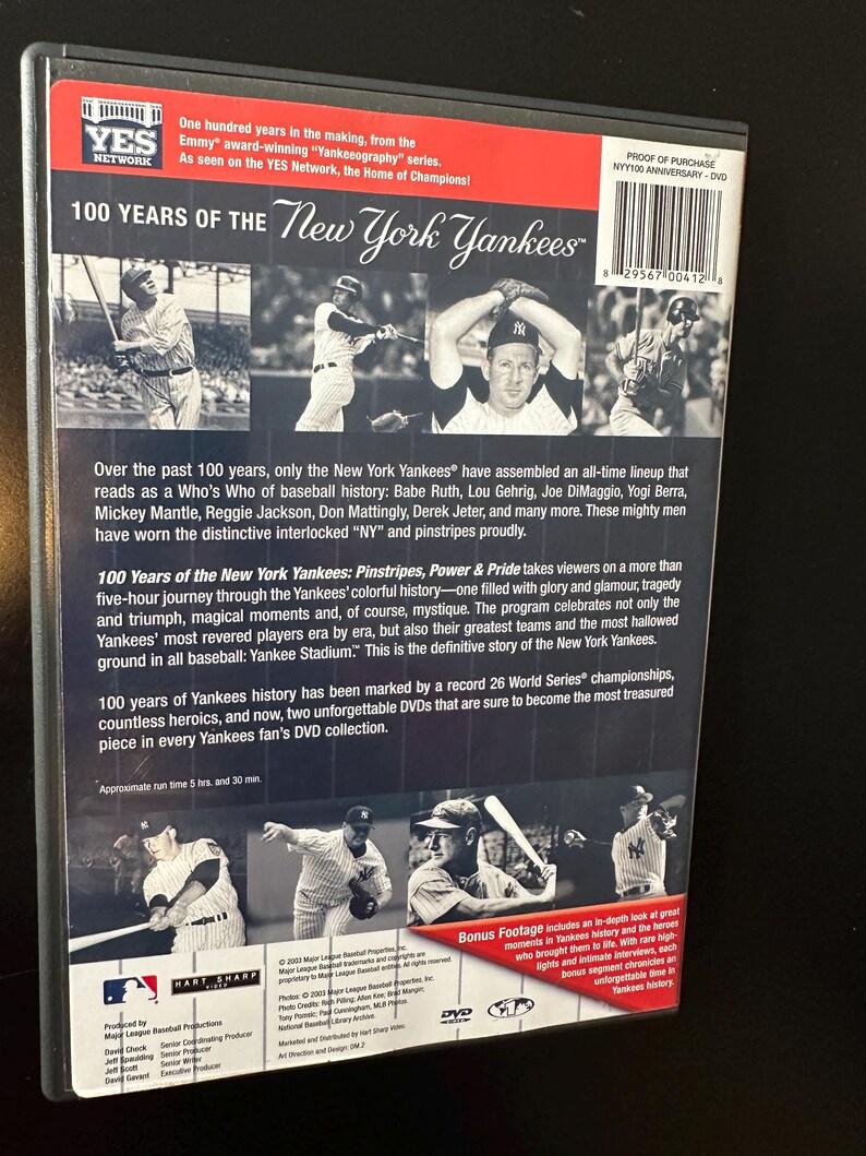 New York Yankees Official History Two Dvds 100 Years of the New York ...
