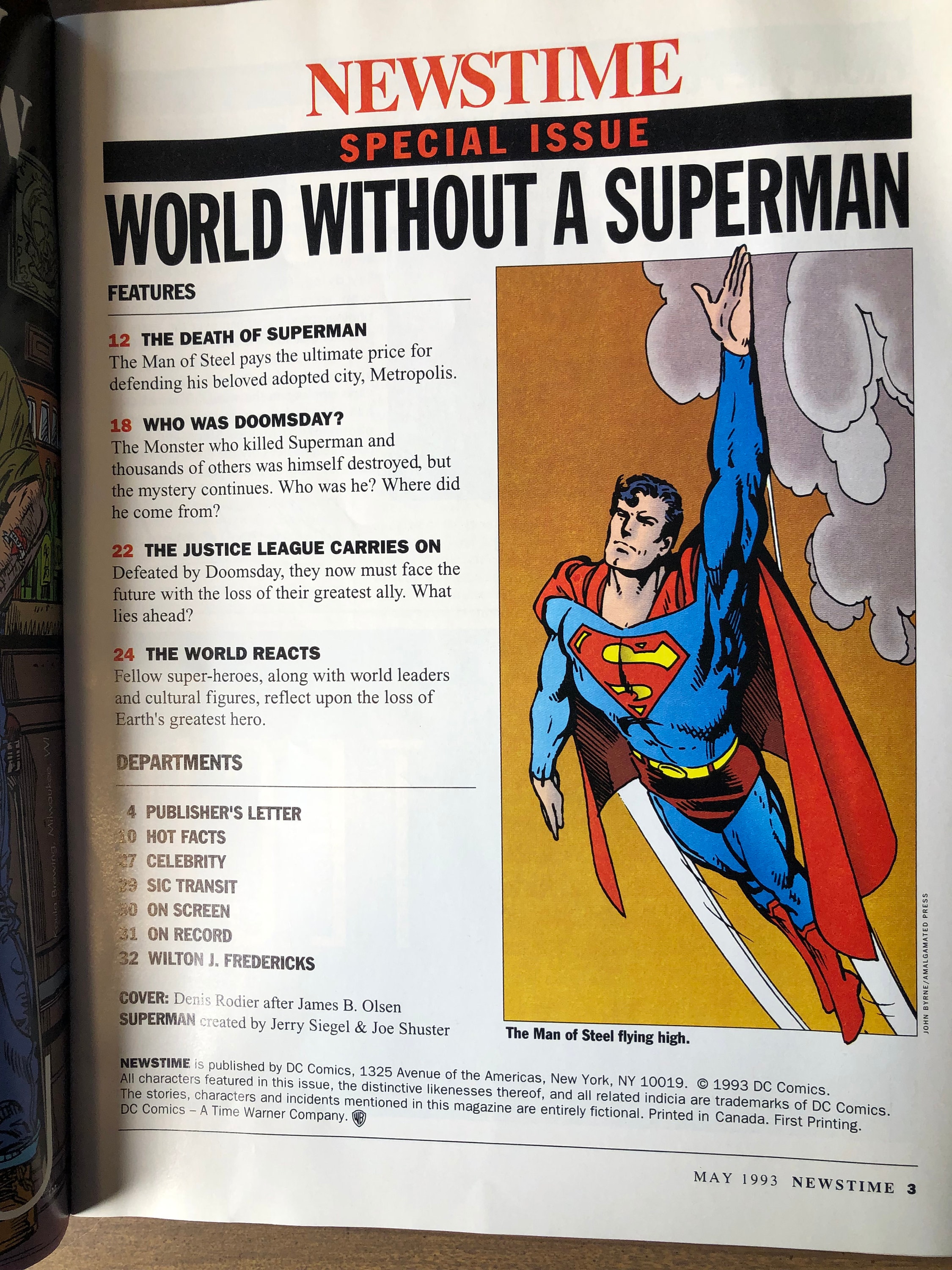Superman - Vintage Newstime - the Life and Death of the Man of Steel ...