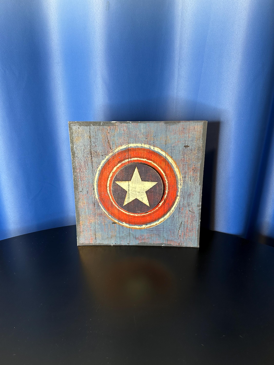 Vintage Captain America Wall Decor - 12 X 12 - Wood - Rustic Design - Etsy
