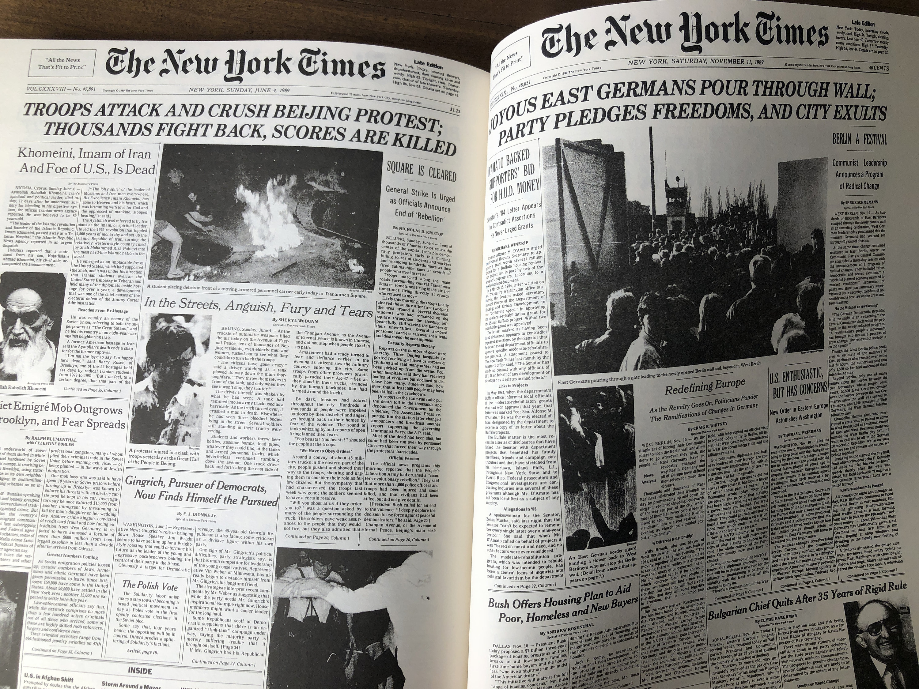 New York Times - Page One - Major Events 1990-1997 as Presented by the ...