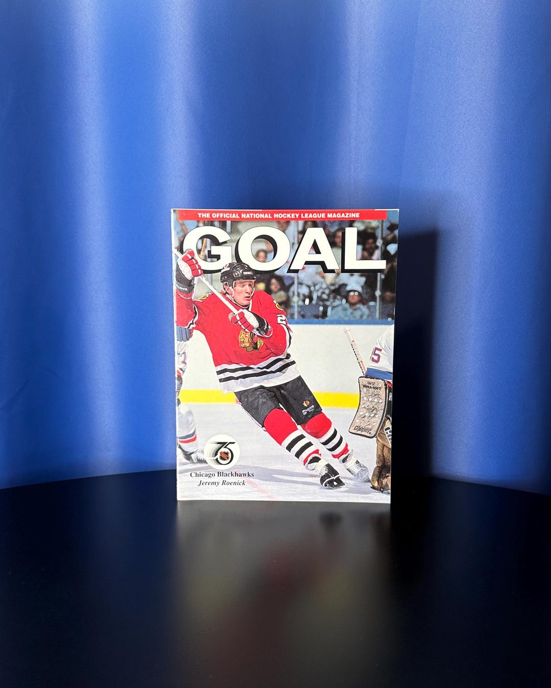 Chicago Blackhawks Jeremy Roenick on Cover - Vintage NHL GOAL Magazine ...