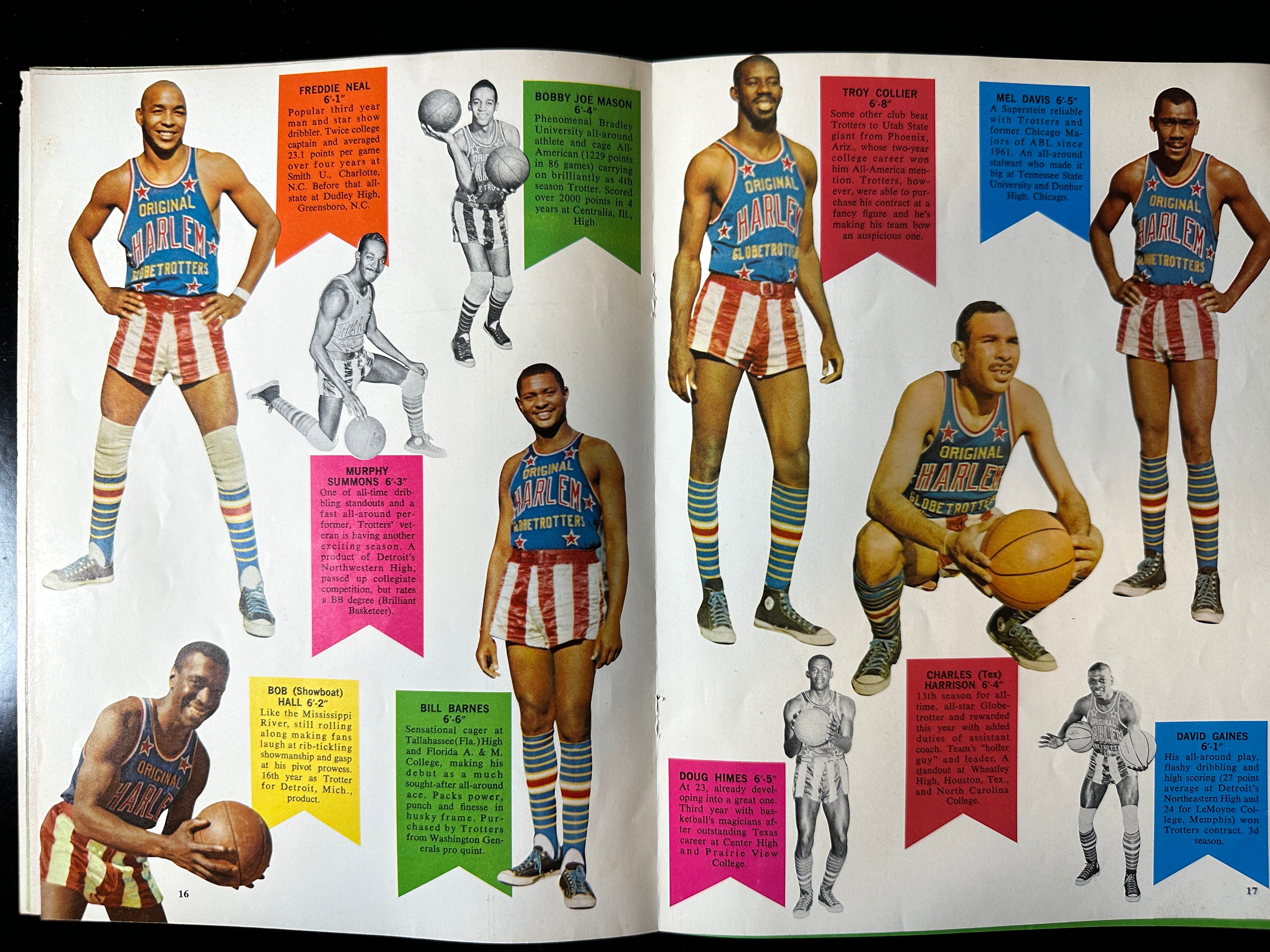 HARLEM GLOBETROTTERS 40th Anniversary Magazine - 1966 - See Description ...