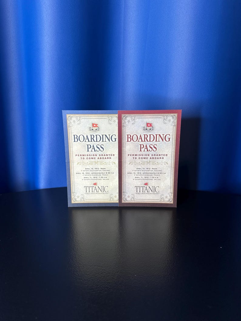 Titanic Exhibit Boarding Pass Bundle of 2 - John Phillips and Alice ...