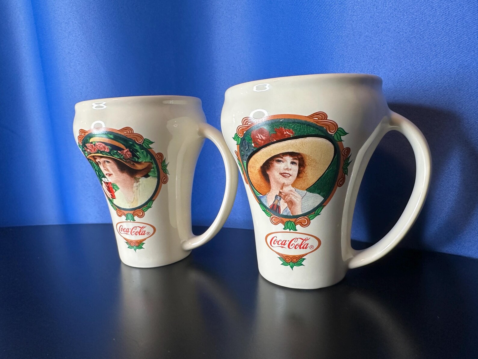 Fancy Lady Coke 80's - Artistry of Coca Cola Collection Mugs - Set of 2 ...