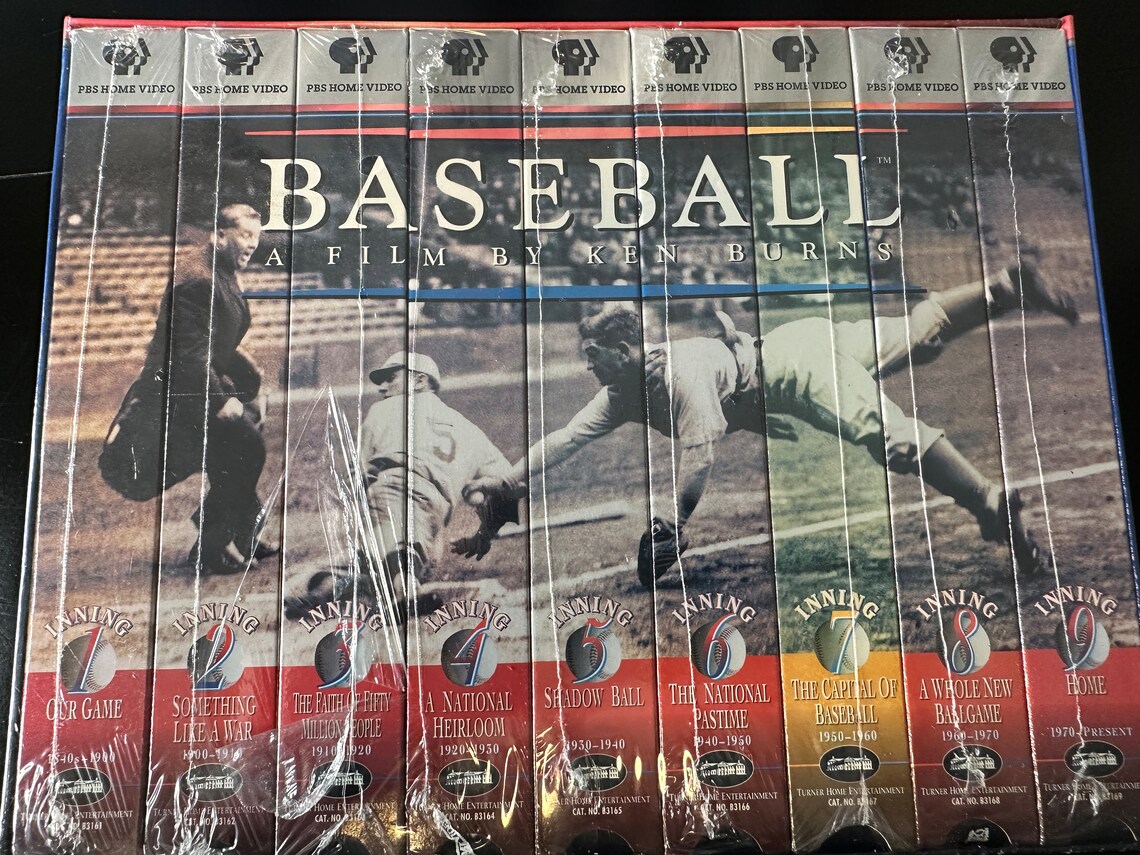 Vintage Baseball VHS A Film by Ken Burns 9 VHS Tapes PBS - Etsy