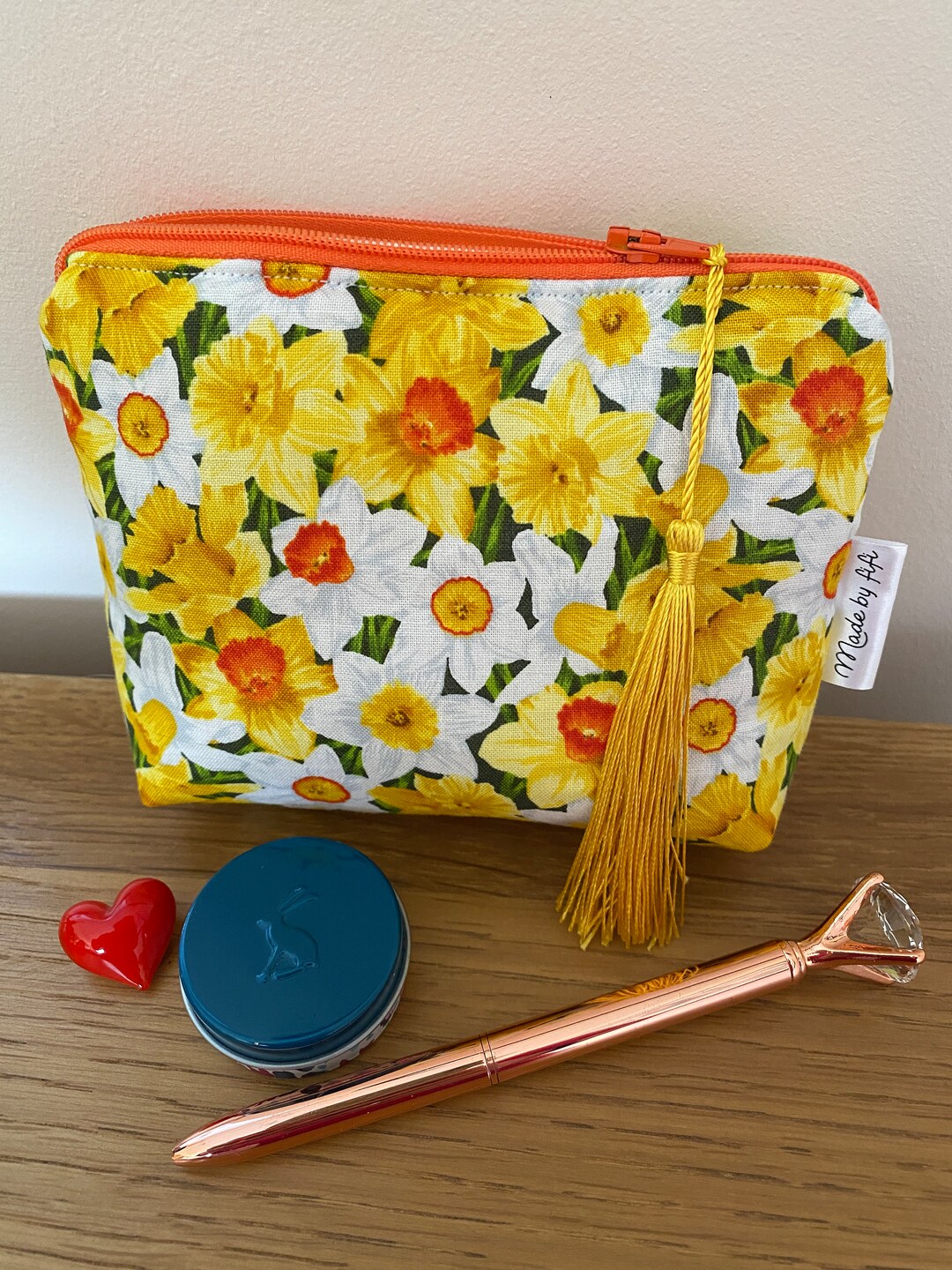 Pretty Daffodil, Daisy & Other Cute Design Make-up / Toiletry Bag - Etsy UK