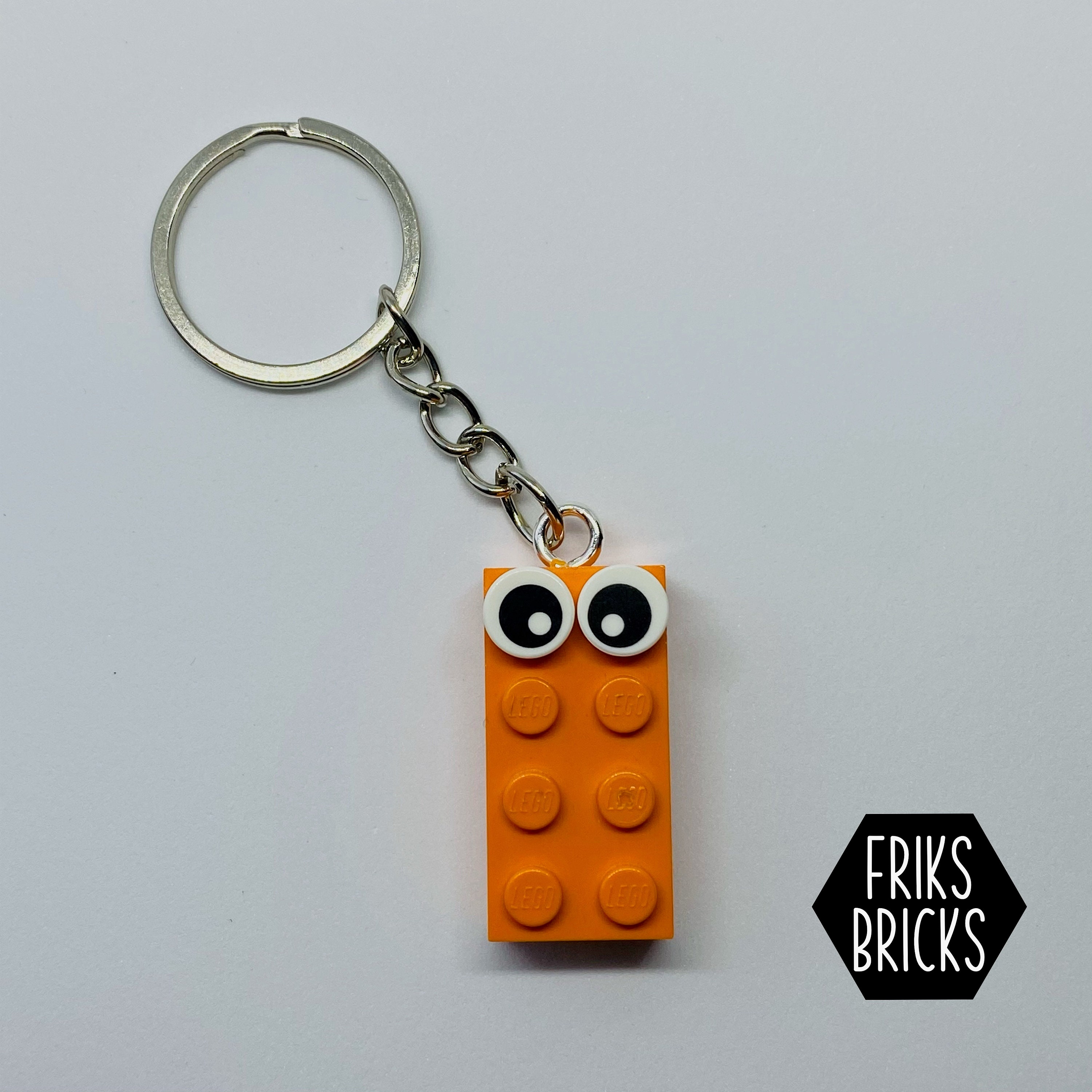 Lego Brick Keyring With Eyes - Etsy UK