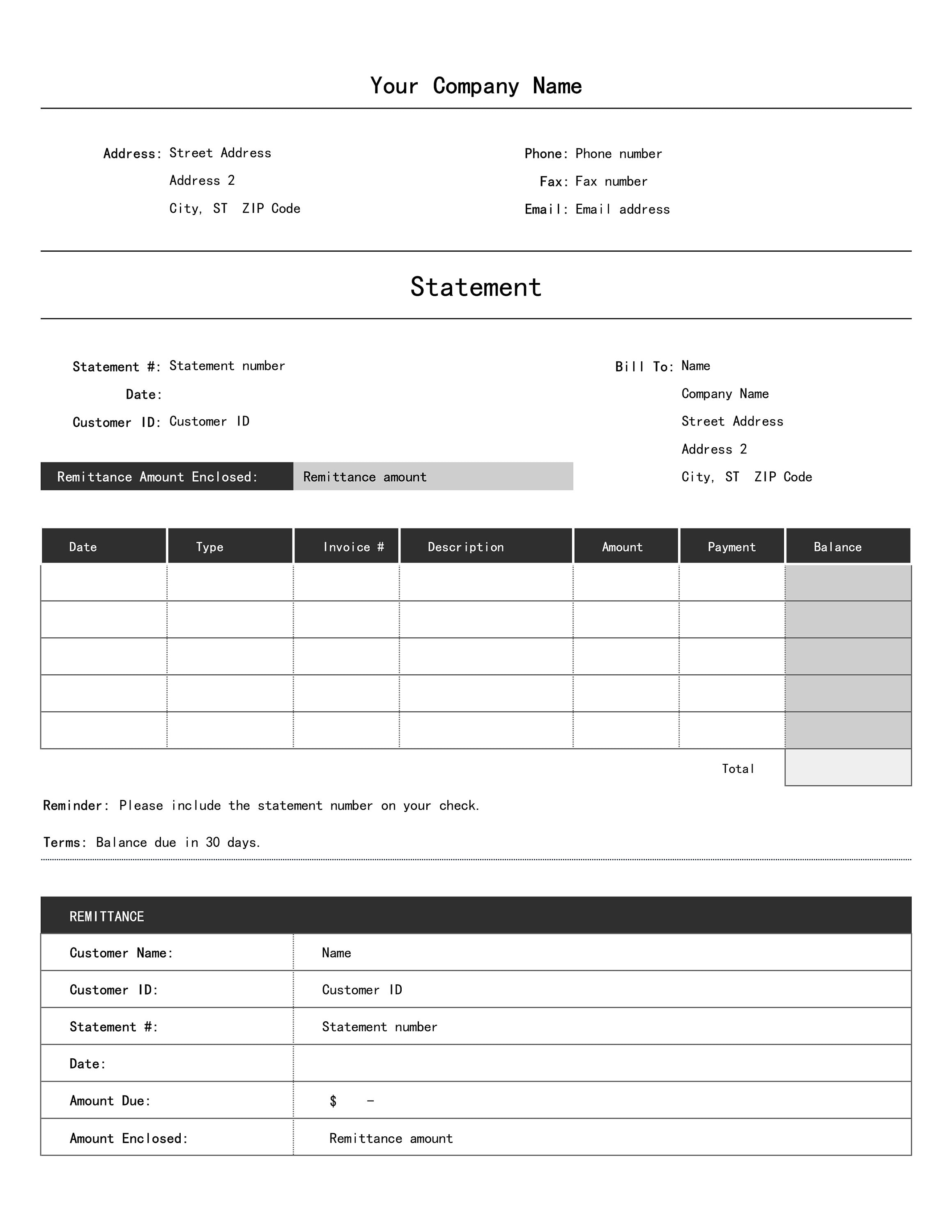 Printable Digital Invoice Template - Etsy