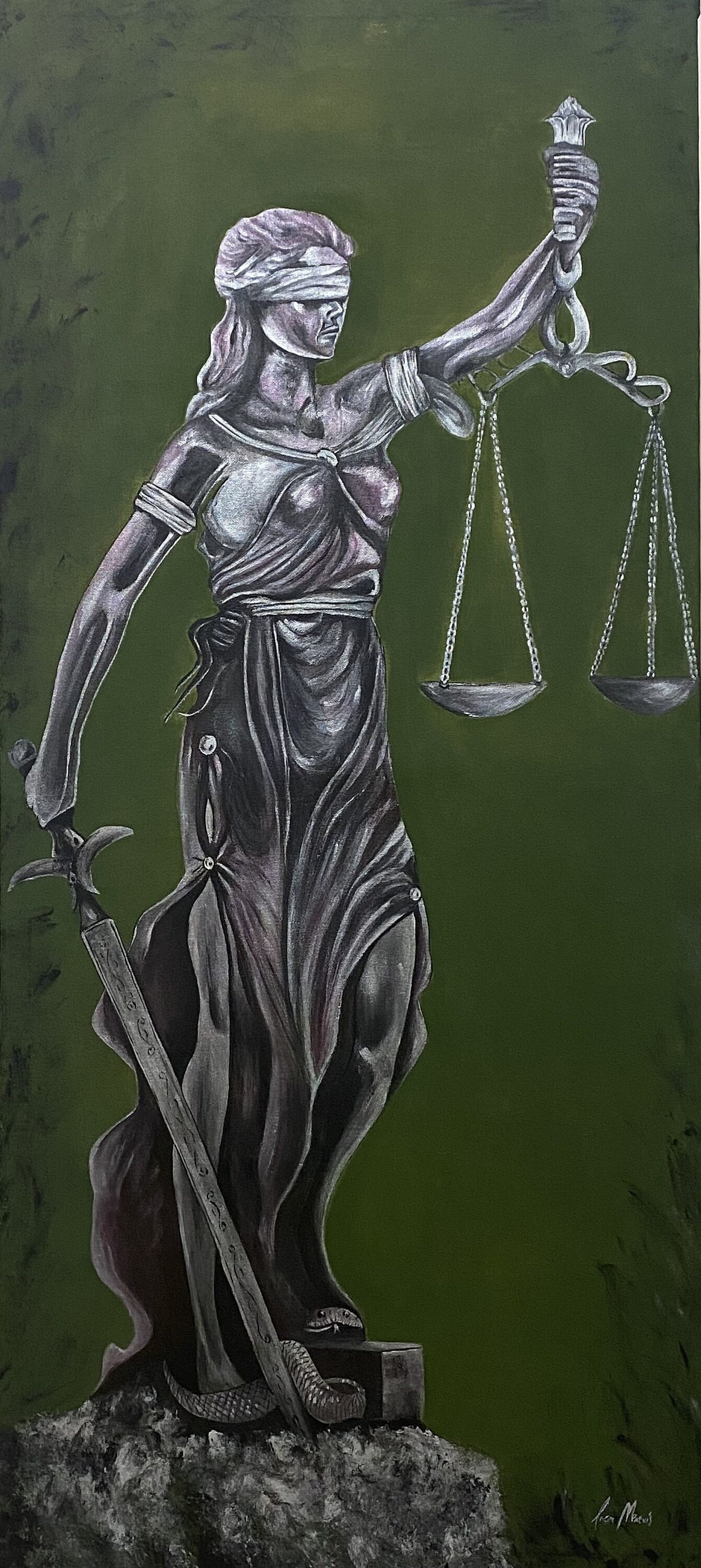 Justice Symbol Themis Canvas Painting Themis Art Lawyer - Etsy