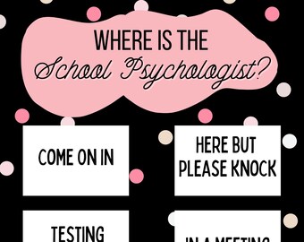 Where is Your School Psychologist? Office Door Decor - Etsy
