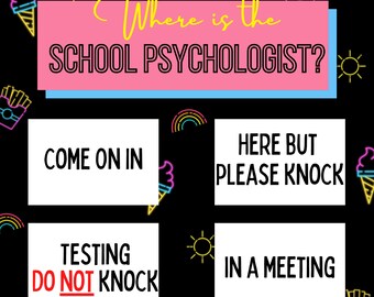 Printable School Psychologist Door Sign - Etsy UK
