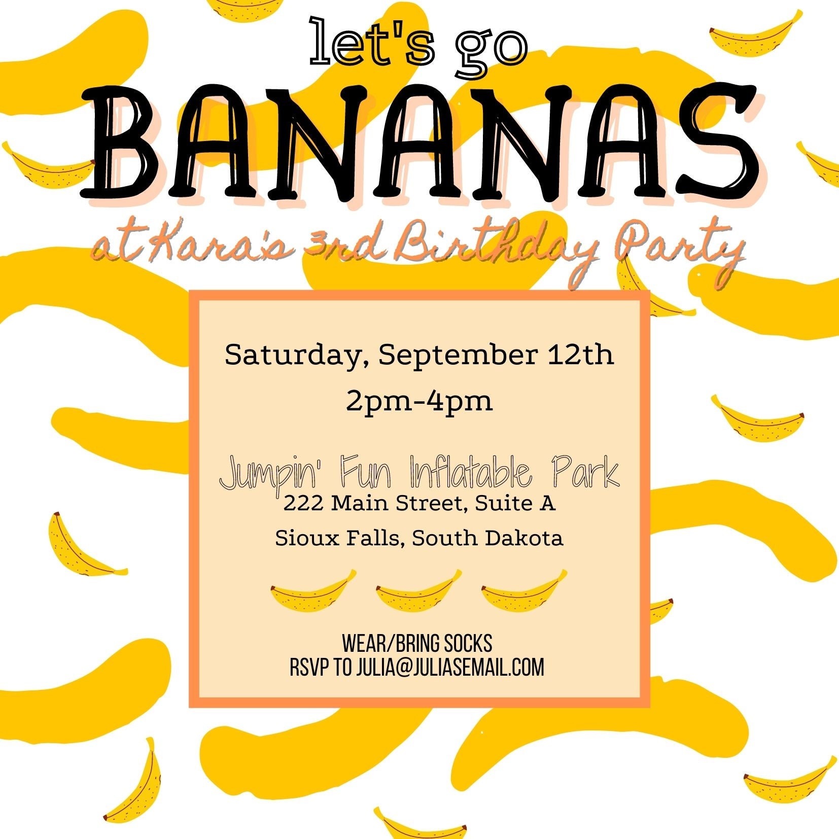 Banana Invitation Template