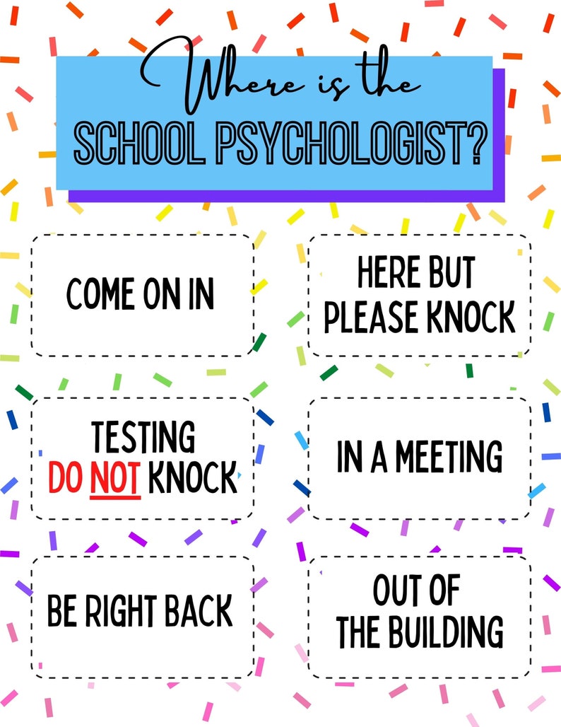 School Psychologist Office Sign / Door Sign / Digital Download of ...