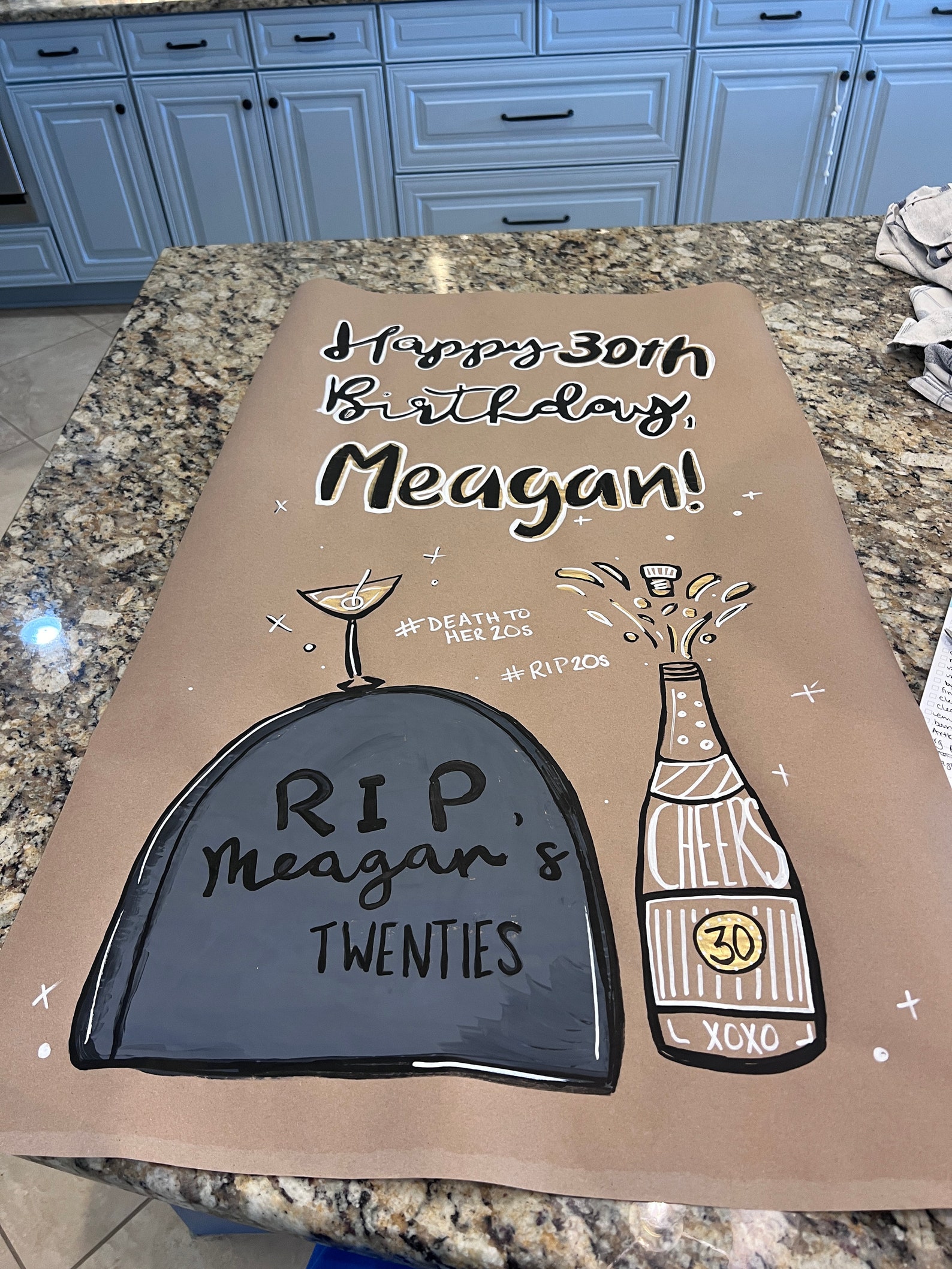 CUSTOM PAINTED Celebration Banner/ Party Decor / Kraft Paper Banner ...