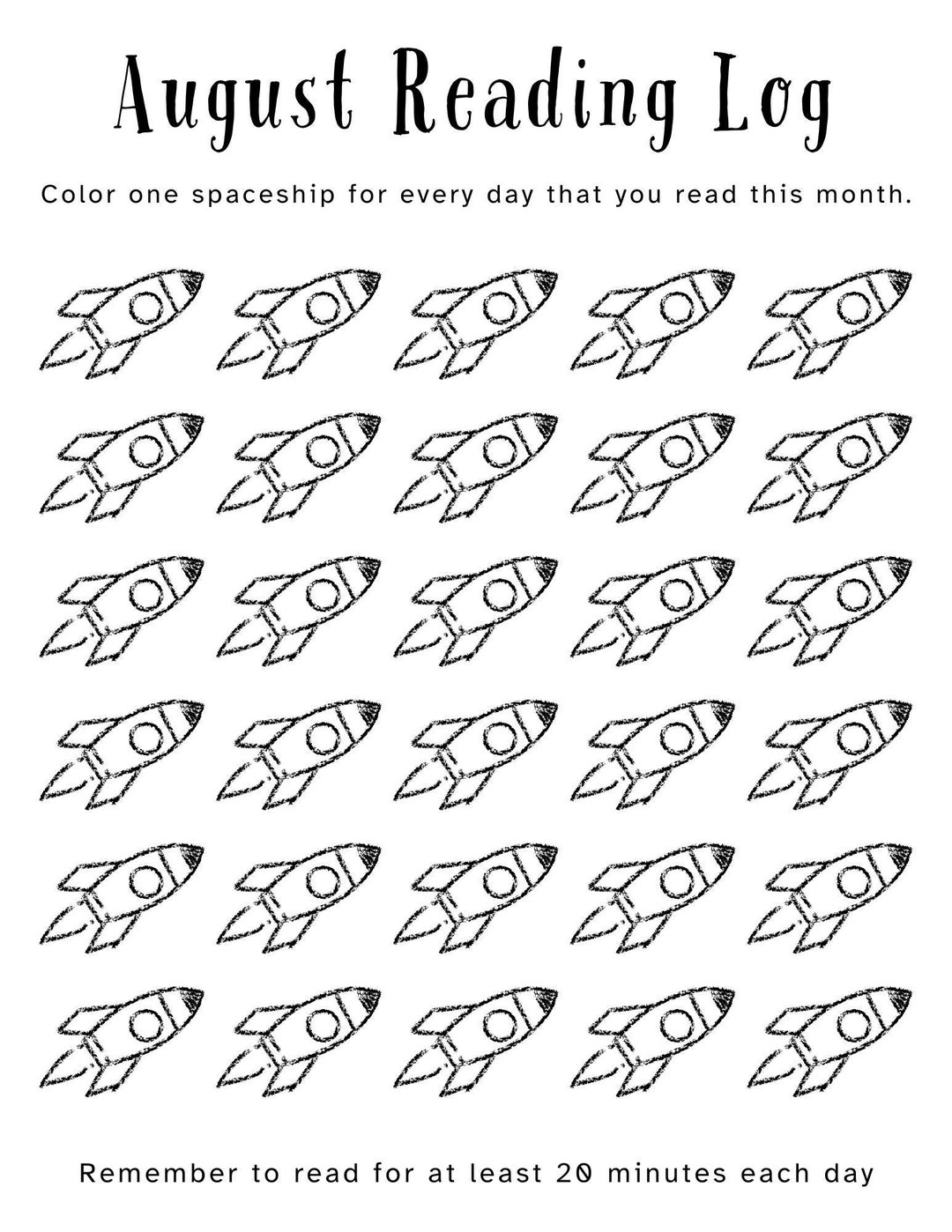Digital Download / READING LOG / Kindergarten Reading Tracker ...