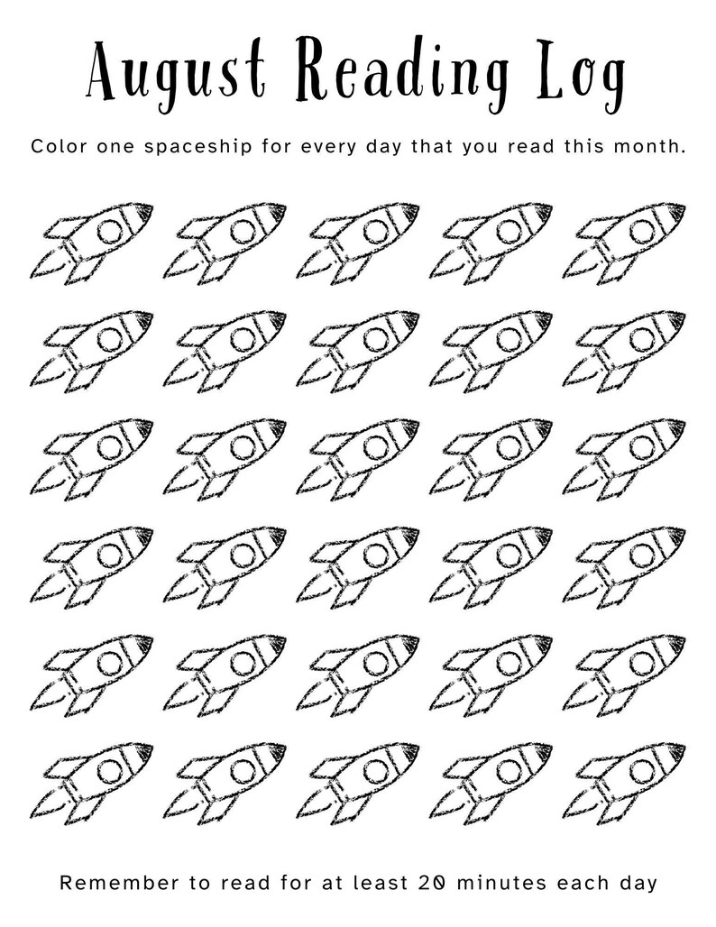 Digital Download / READING LOG / Kindergarten Reading Tracker ...