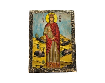 St Barbara Orthodox Icon - Etsy