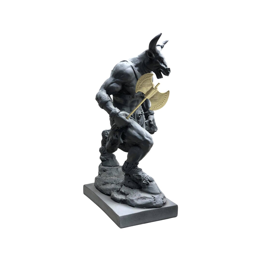 Minotaur Statue With Ax 17 Cm Greek Mythology Art Minotavros Greek ...