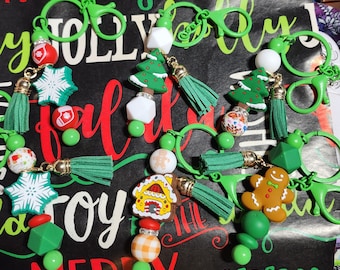 Christmas Beaded Keychain,handmade Christmas Tree,bag Charm,secret ...