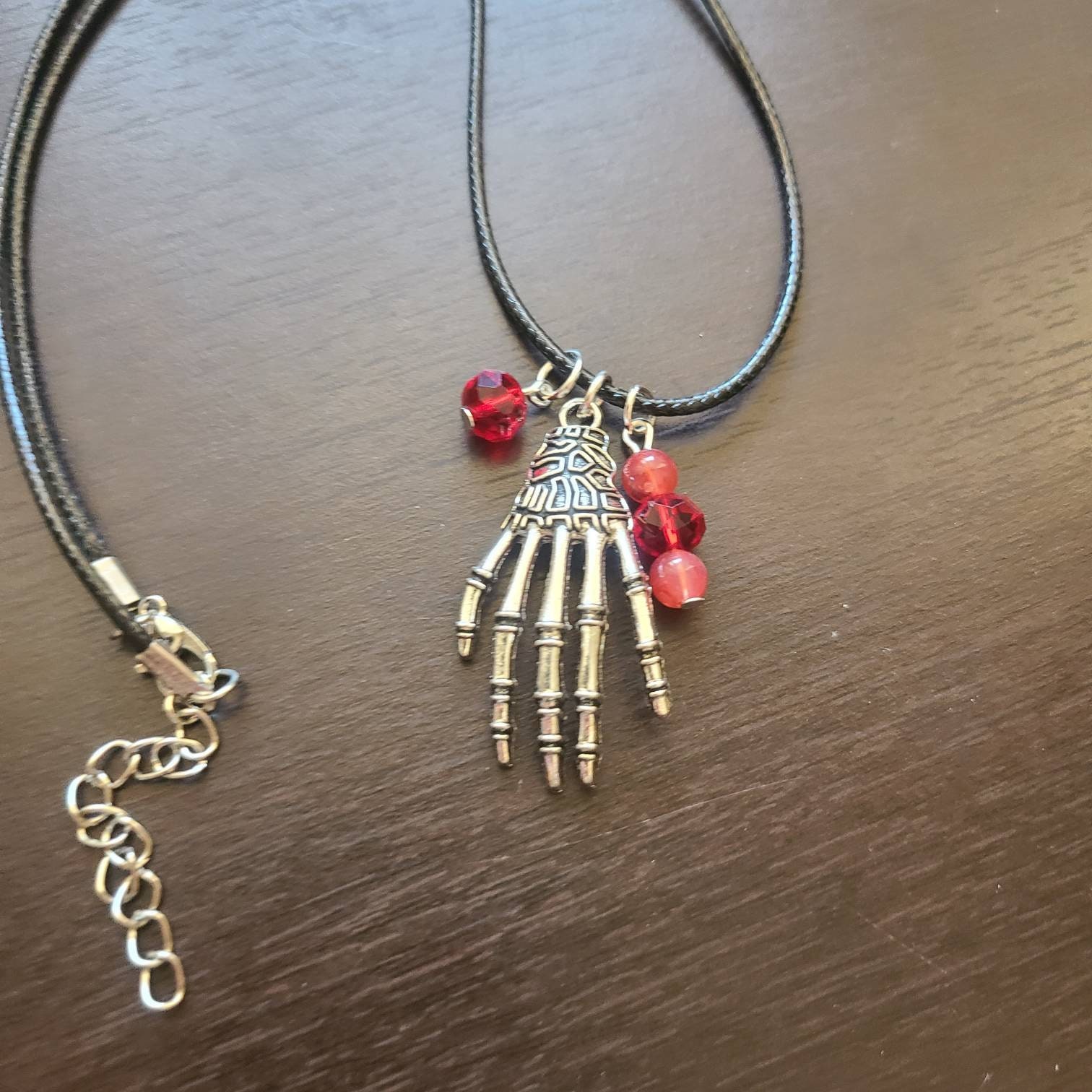 Skeletal Hand Necklace Creepy Skeleton Hand Pendant With - Etsy